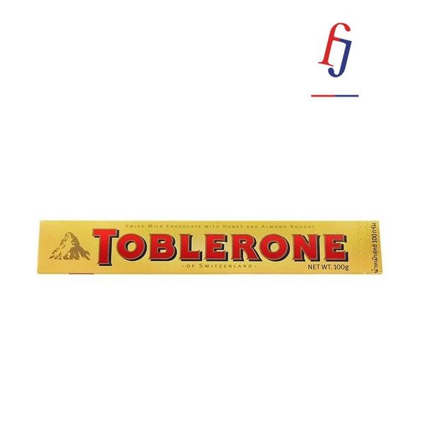 Toblerone Swiss Milk Chocolate With Honey And Almonds Nougat Bar 100g ...