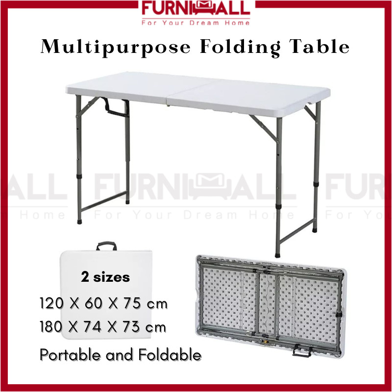 Furnimall Multipurpose 4ft 6ft Folding Table Catering/Buffet Exhibition ...