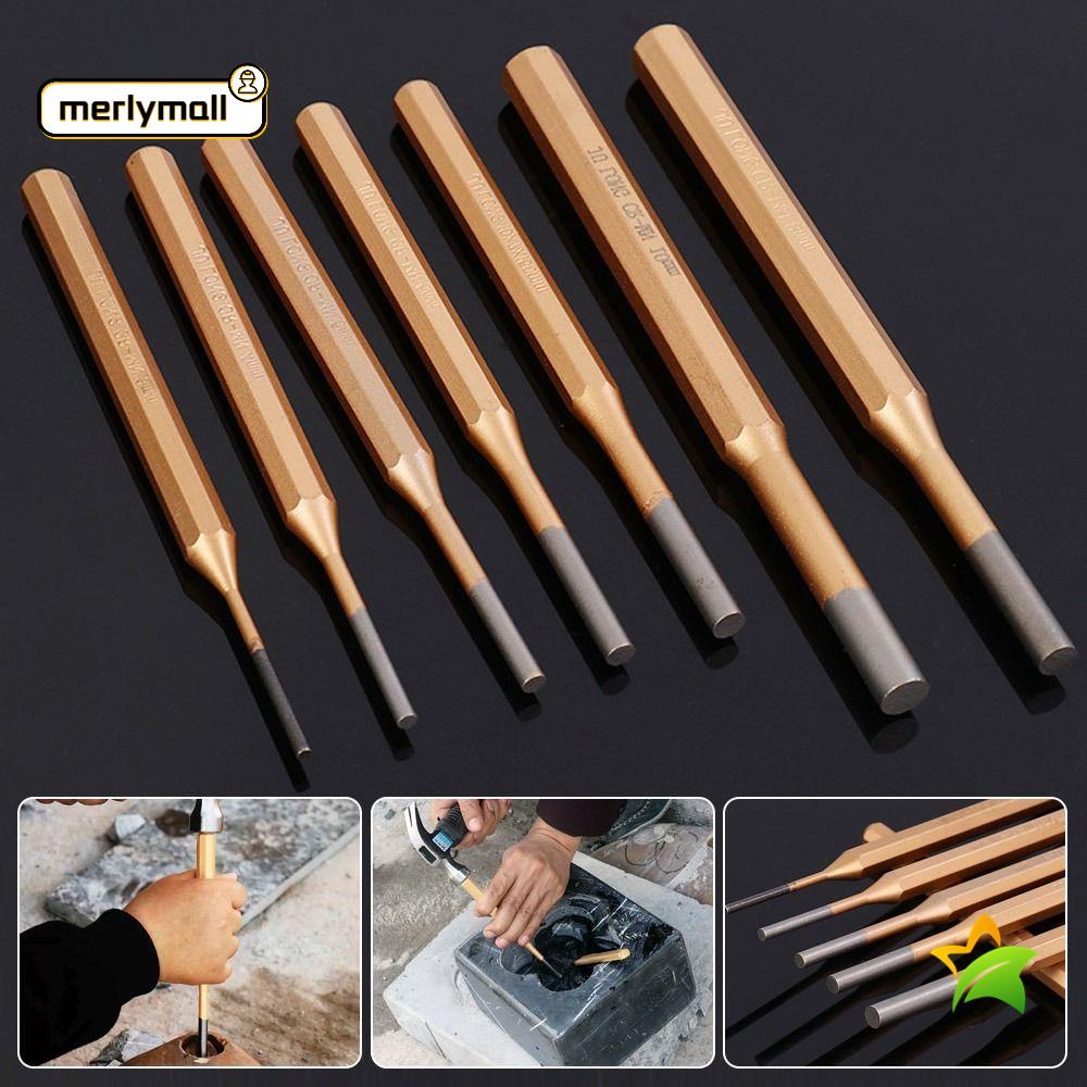 MERLYMALL Cylinder Drift Pin, Carbon Steel Gold Punching Chisel, High ...