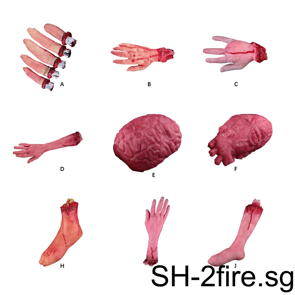 Halloween Fake Bloody Hand Foot Heart Parts Decor Scary Body Props ...