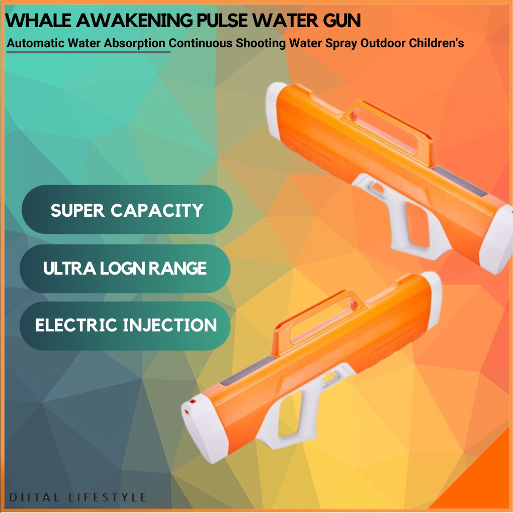 MIWAING Electric Pulse Water Gun High-pressure Quick Auto Water Suction ...