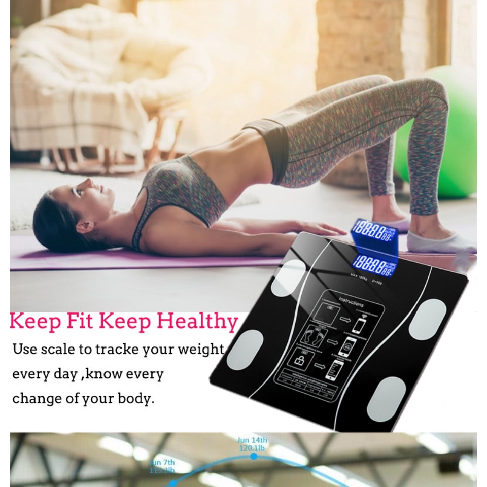 Smart Body Fat Composition Scale MI Fat Analyzer Intelligent Weighing ...