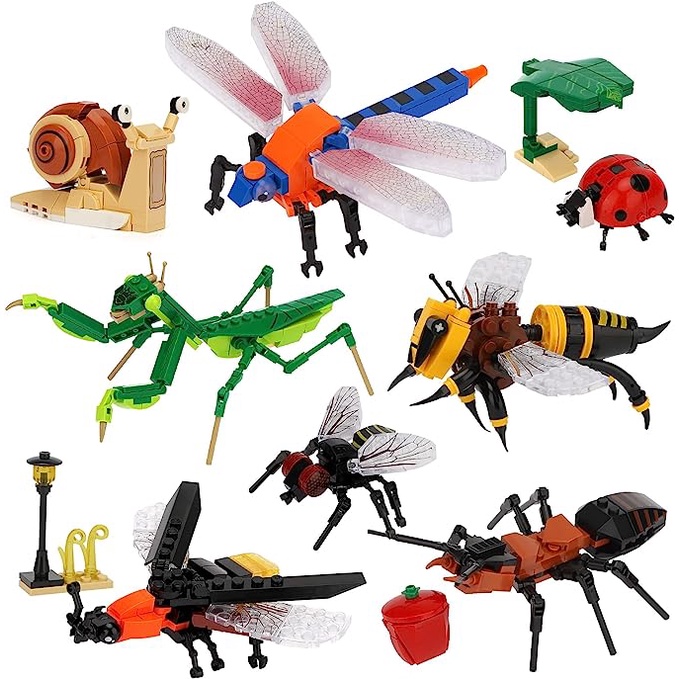 [ Next Day Delivery ] Gift Boxes Insects Building Block Set Assembly ...