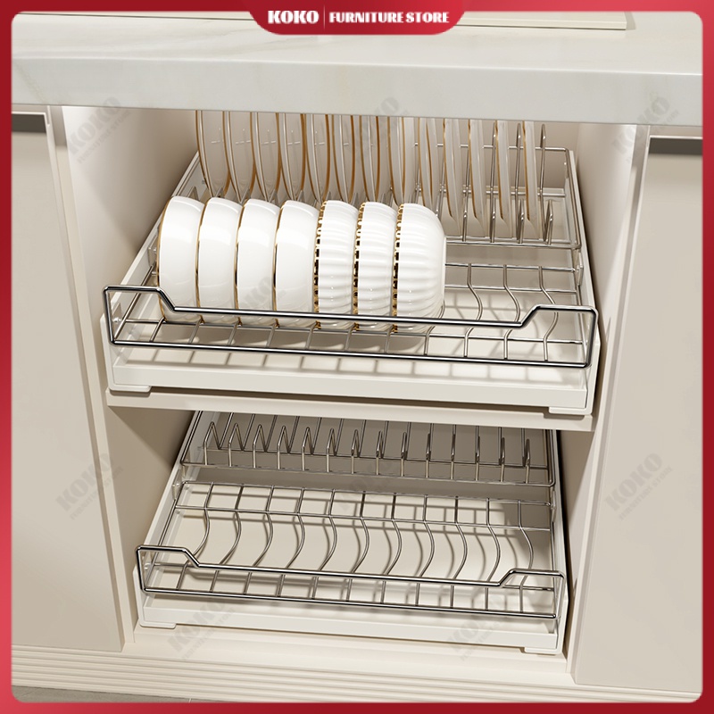Cabinet pull-out dish rack pull-out dish rack plate bowl pull-out ...