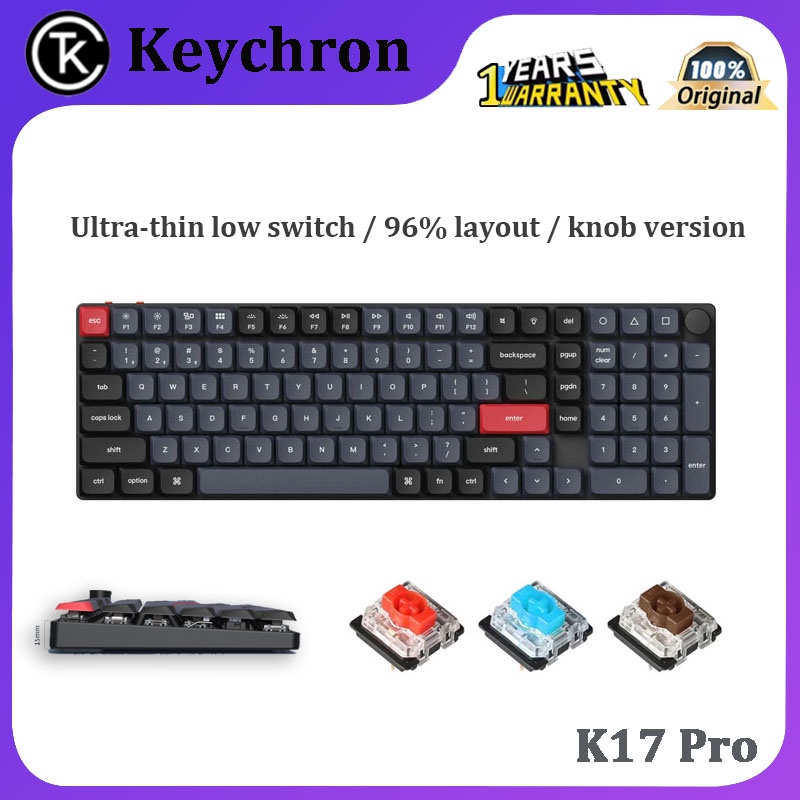Keychron K17 Pro Wireless Bluetooth Mechanical Keyboard 96% dual Mode ...
