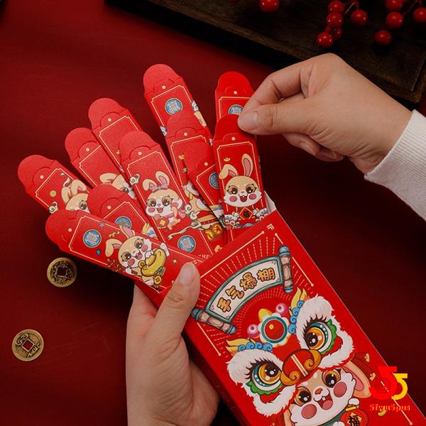 red packet 2024/ 12PCS/SET Red Envelope Blind Box Holiday Gift Red ...