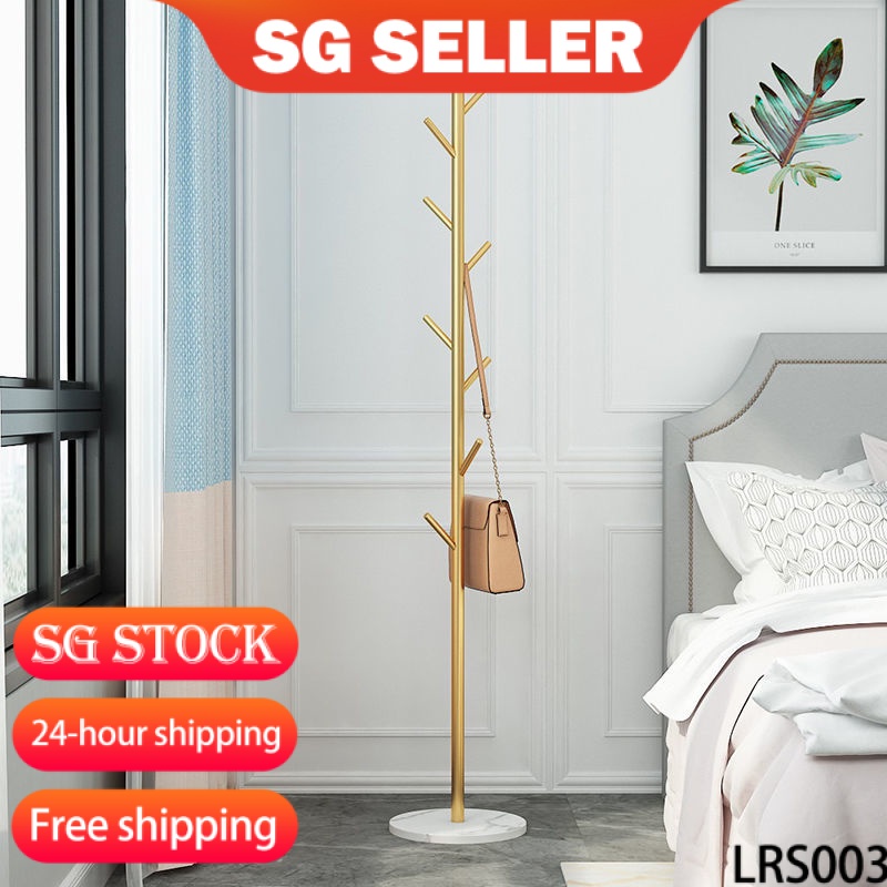 【SG stock Fast Shipping】Marble bag rack/coat rack/hang clothes rack ...