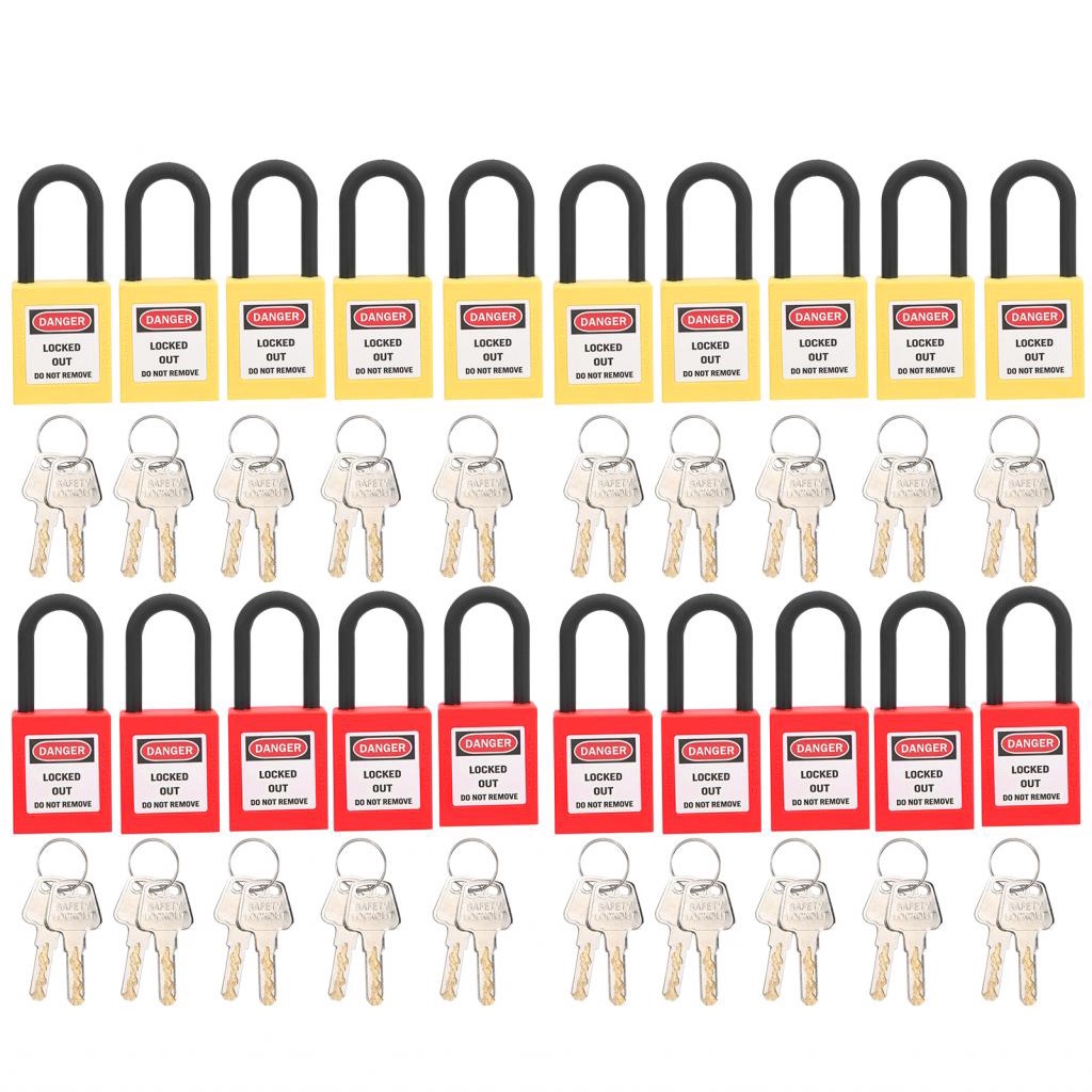 5/10 Pack 38mm Mini PA Nylon Lockout Tagout Lock Off Isolation Safety ...