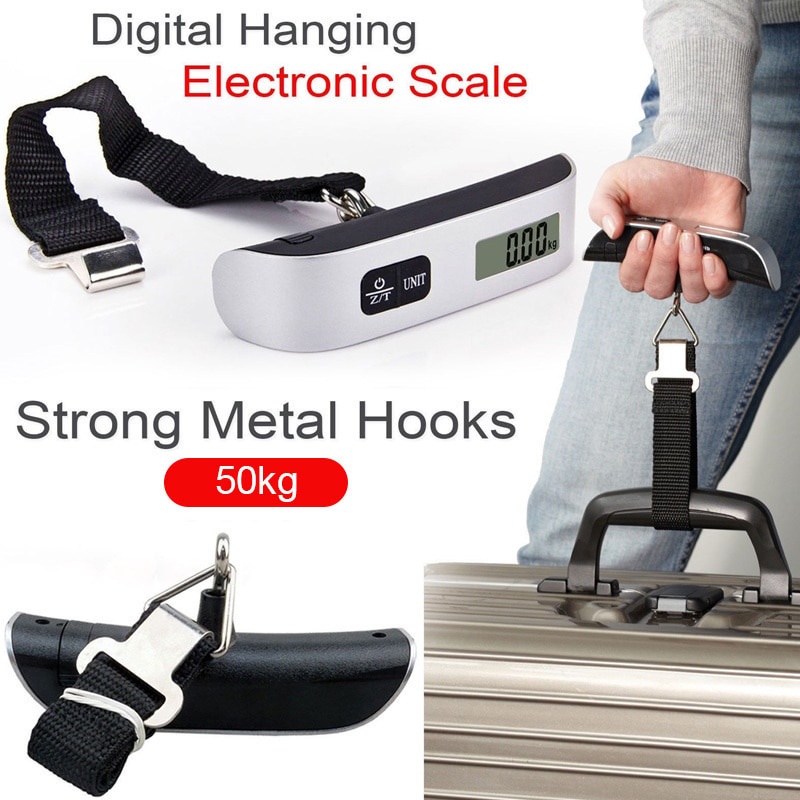 Portable LCD Digital Hanging Scale Luggage Suitcase Baggage Weight ...