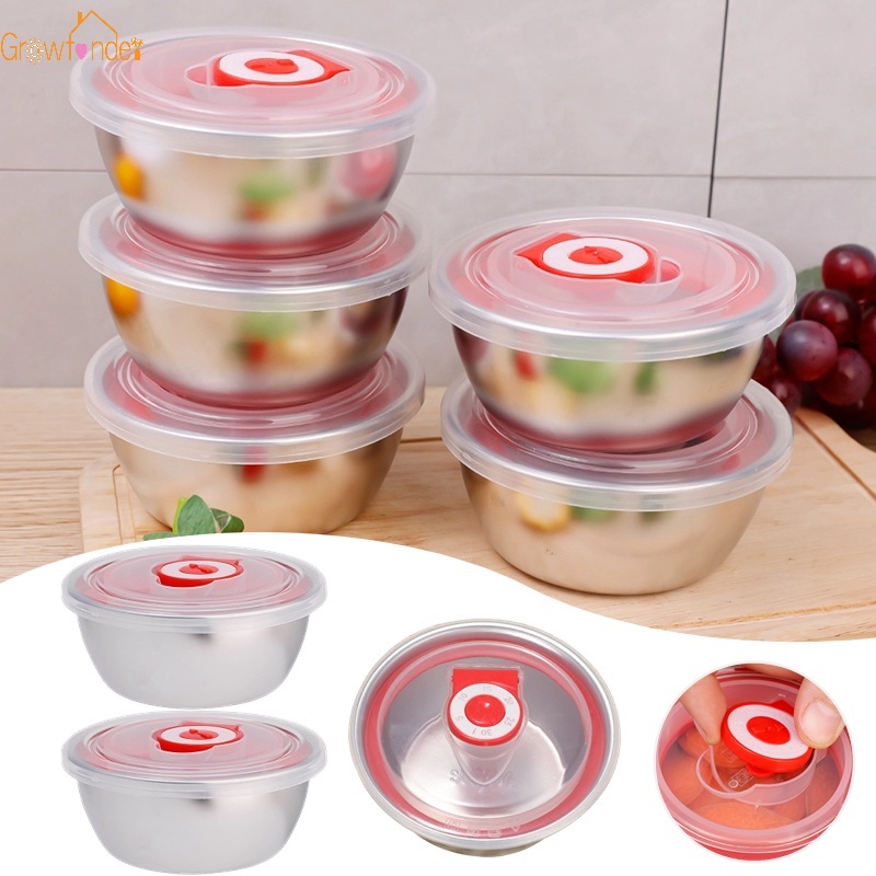 160ML Kitchen Stainless Steel Preservation Box Round Leak-proof ...