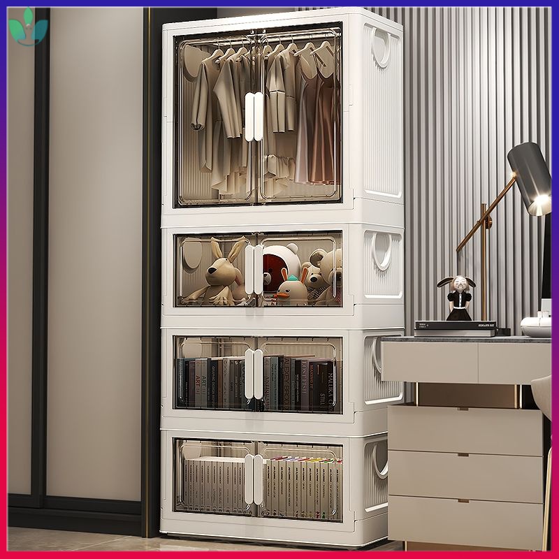 Foldable Storage Cabinet Rental House Children's Wardrobe Baby Room ...