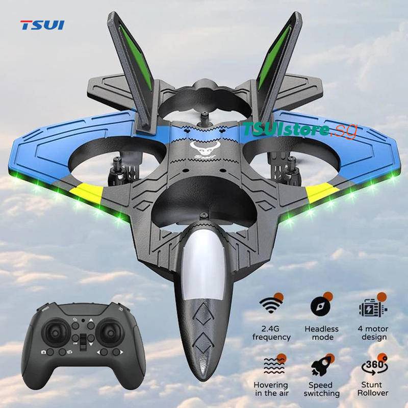 RC Plane Aircraft Fighter 2.4G 4CH 6-Axis Gyroscope Automatic Balance ...