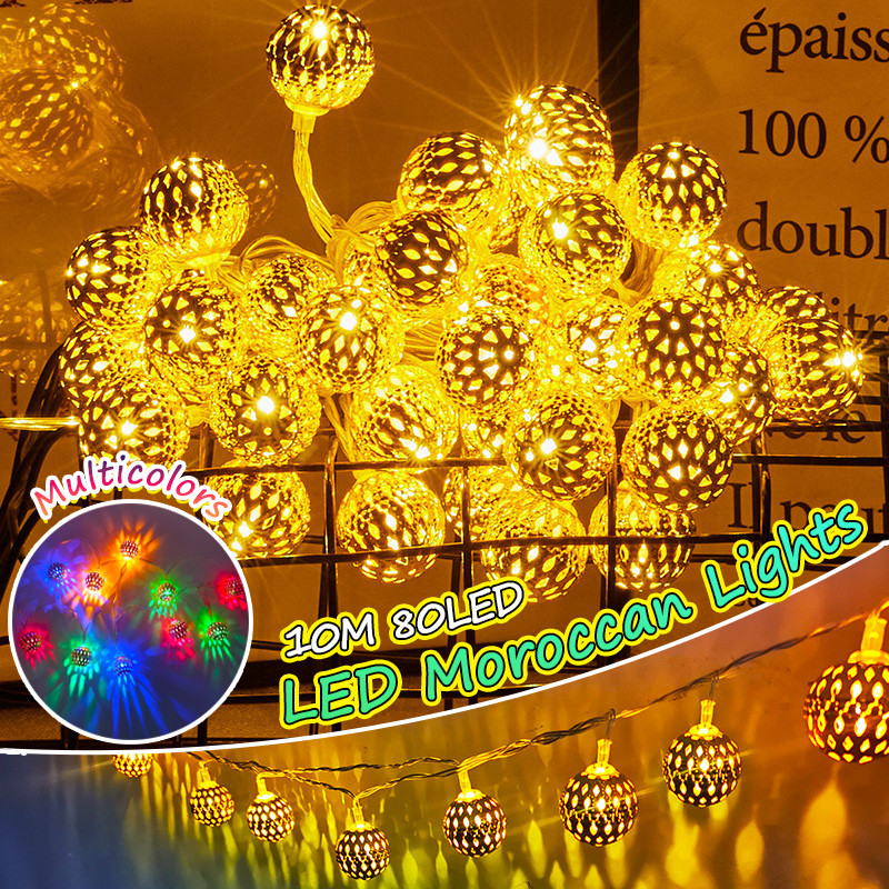 Lampu Raya 2025 Hari Raya Lights 10M 80pcs Leds Moroccan Fairy Lights ...