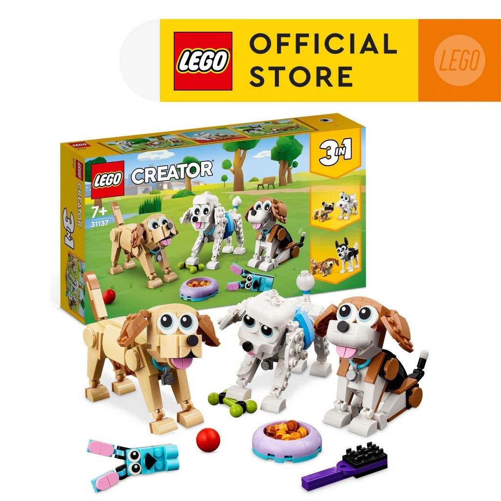 LEGO Creator 31137 Adorable Dogs Building Toys (475 Pieces) | Shopee ...