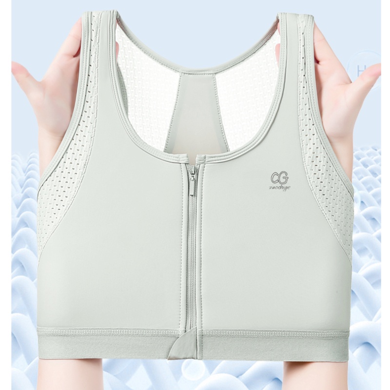 Zipper Corset Breast Flatten Binder Sport Bra Chest Binder Tomboy Wrap ...