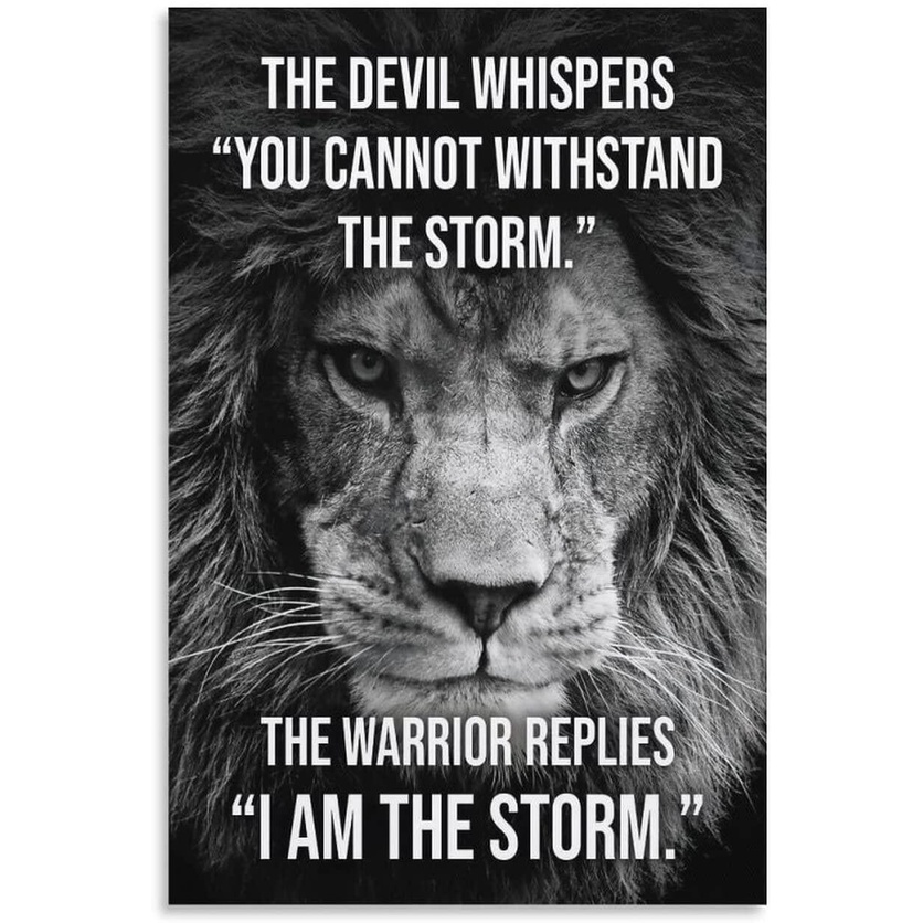 Motivational Quotes I Am The Storm Hanging Poster Canvas Wall Art Decor ...