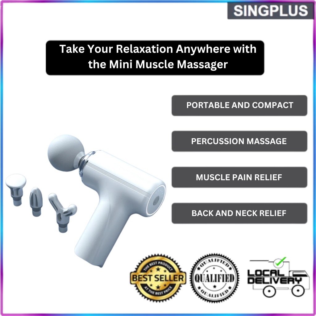 【SG LOCAL SELLER】Mini Fascia Gun Advanced Charging Fitness Muscle ...