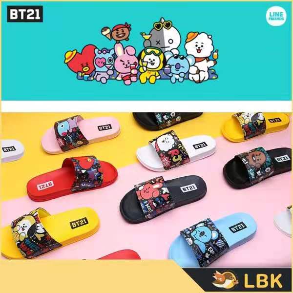 BTS BT21 KPOP slippers Korean men's League idol Koya RJ Shooky Mang ...