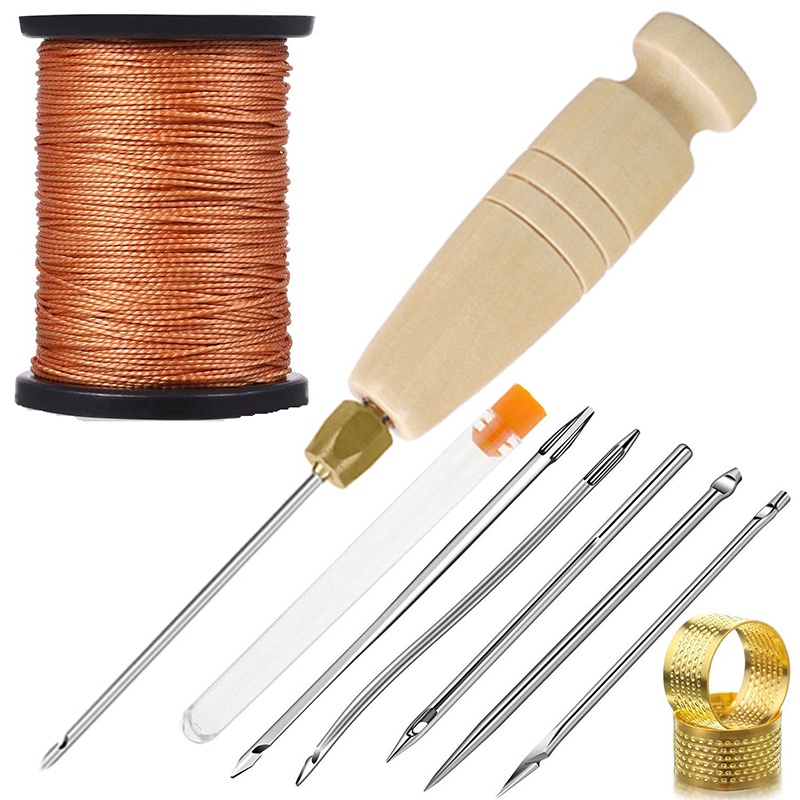 [Available] Brand New Leather Sewing Kit DIY Leather Sewing Awl Sharp ...