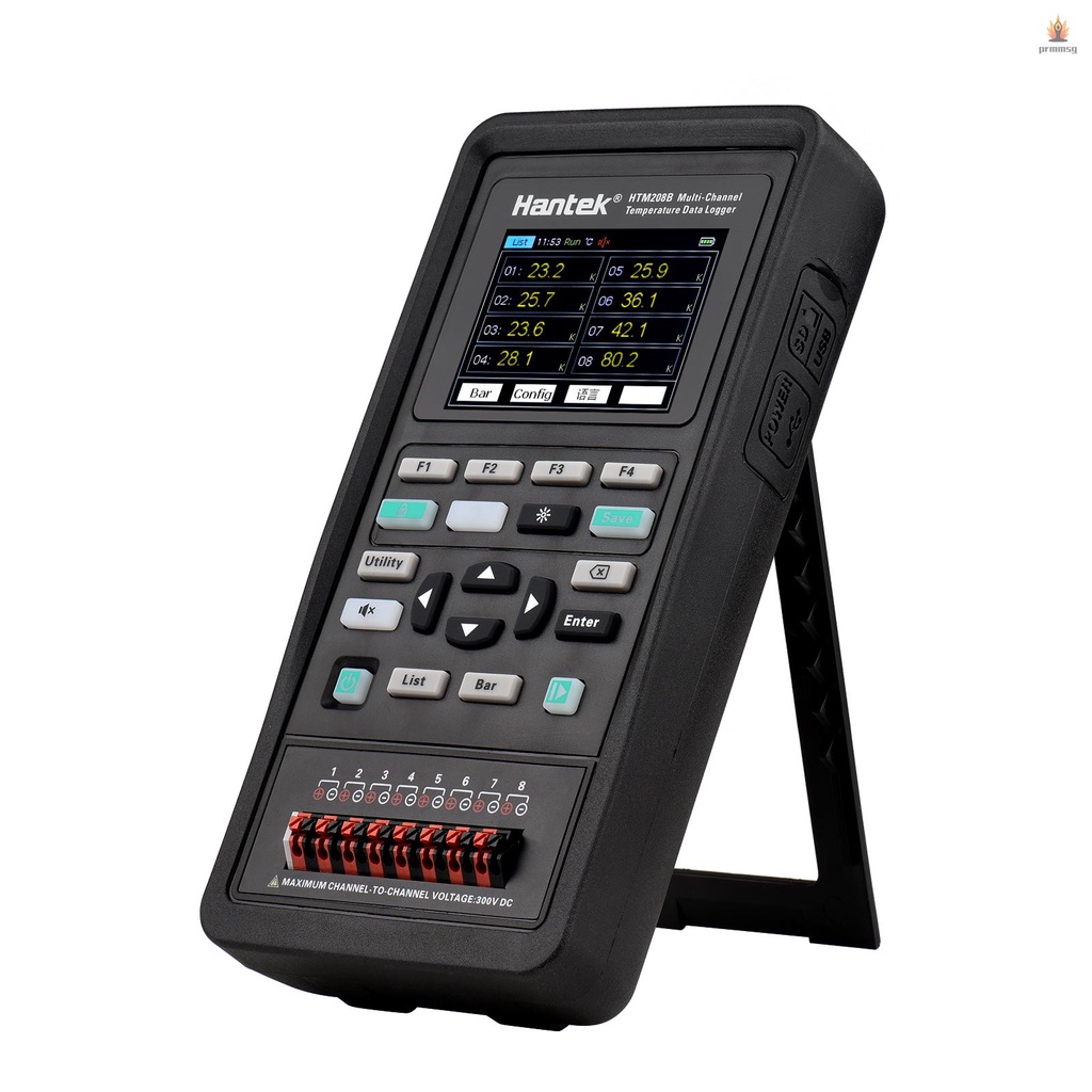 Hantek HTM208B 8-channel Temperature Data Logger Rechargeable Handheld ...