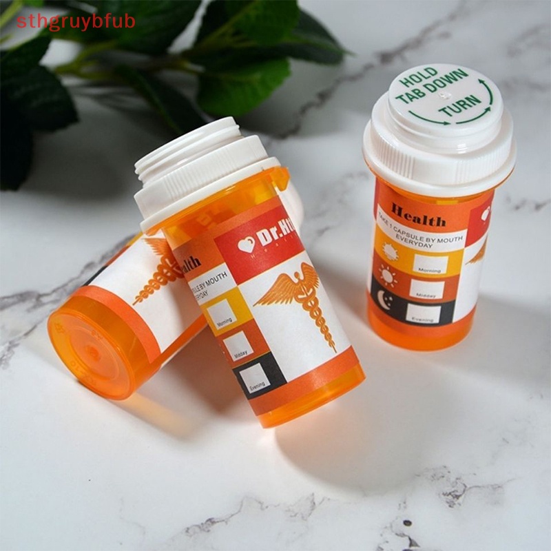 STHB 50ML Push Down & Turn Vial Container Pocket Plastic Storage Stash ...