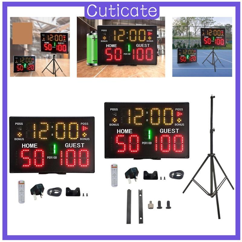 [CUTICATE] Portable Digital Scoreboard Control Score Clock Wall Mounted ...