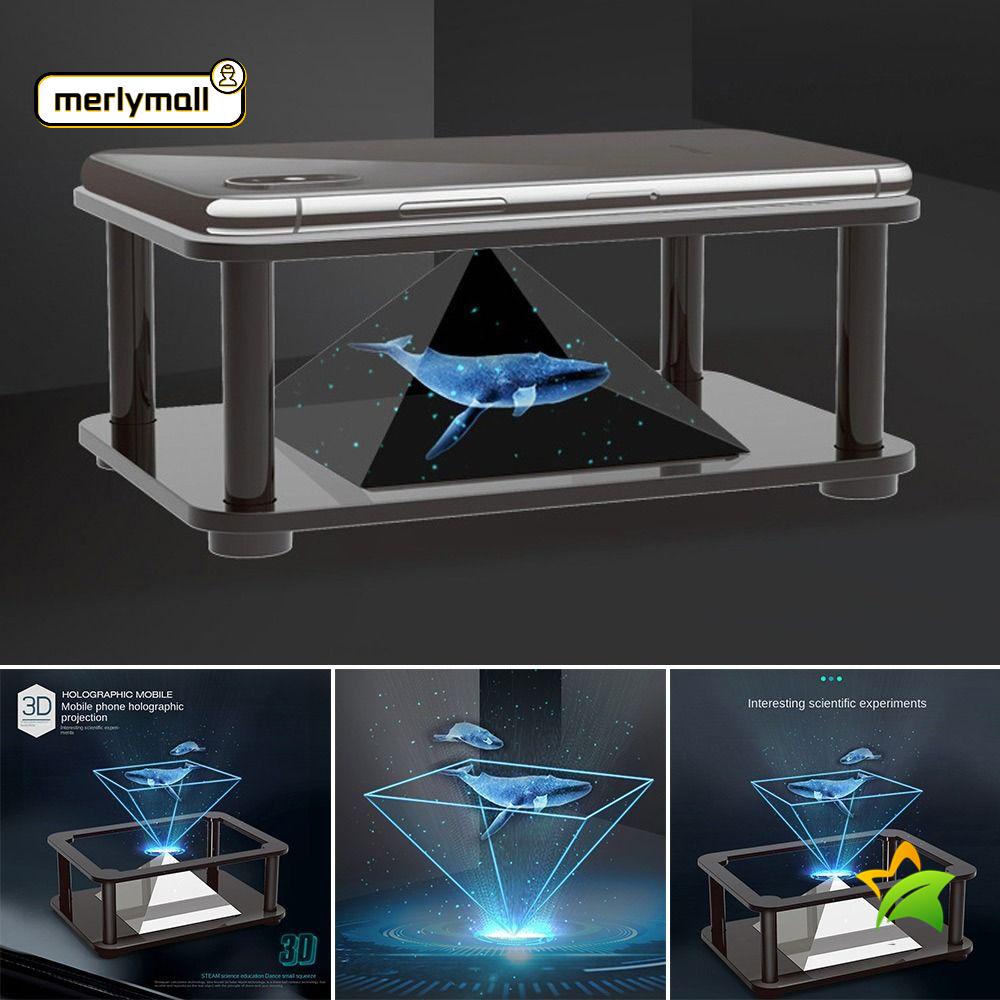 MERLYMALL Holographic Display Stand, Plastic Toys Pyramid Hologram ...