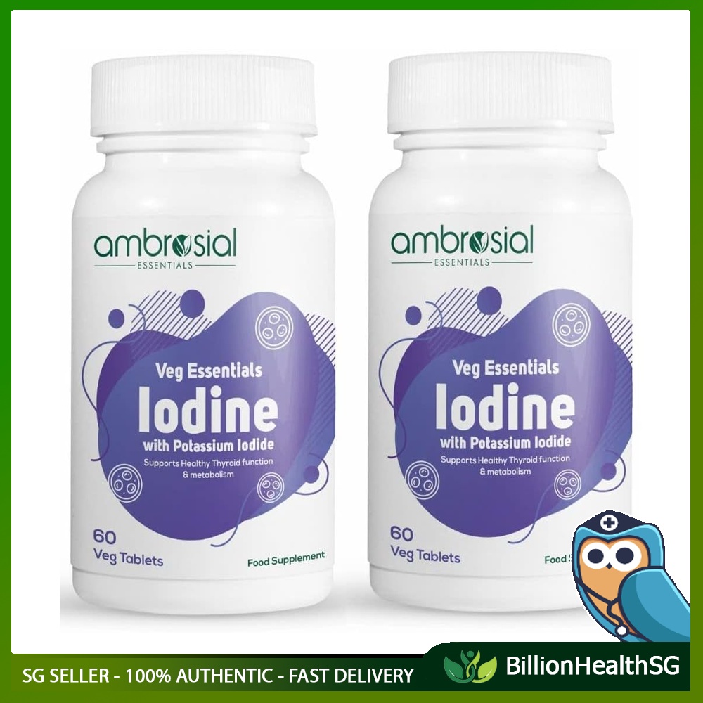 [sgseller] Ambrosial Iodine 5000mcg with 7500 mcg Potassium Iodide ...