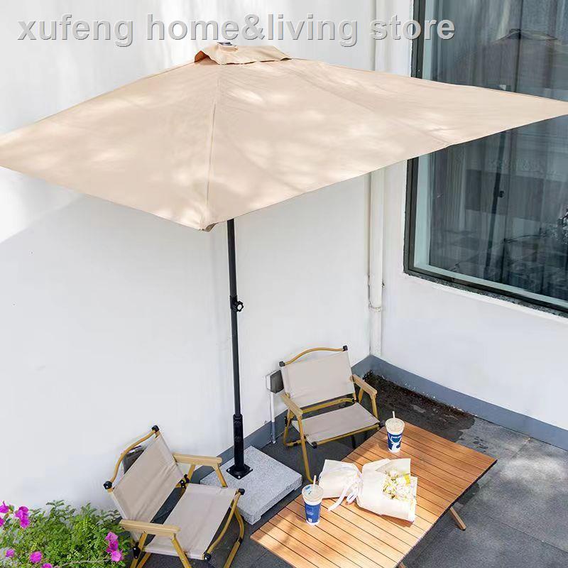 Outdoor wall-mounted half umbrella lift balcony parasol side ...