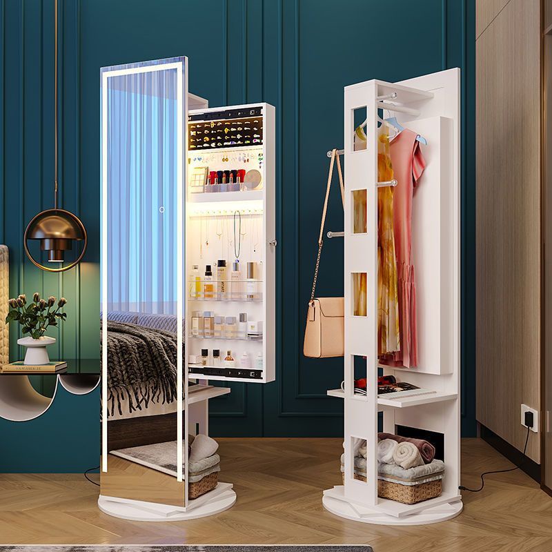 Solid wood dressing mirror fitting mirror subnet red full-body mirror ...