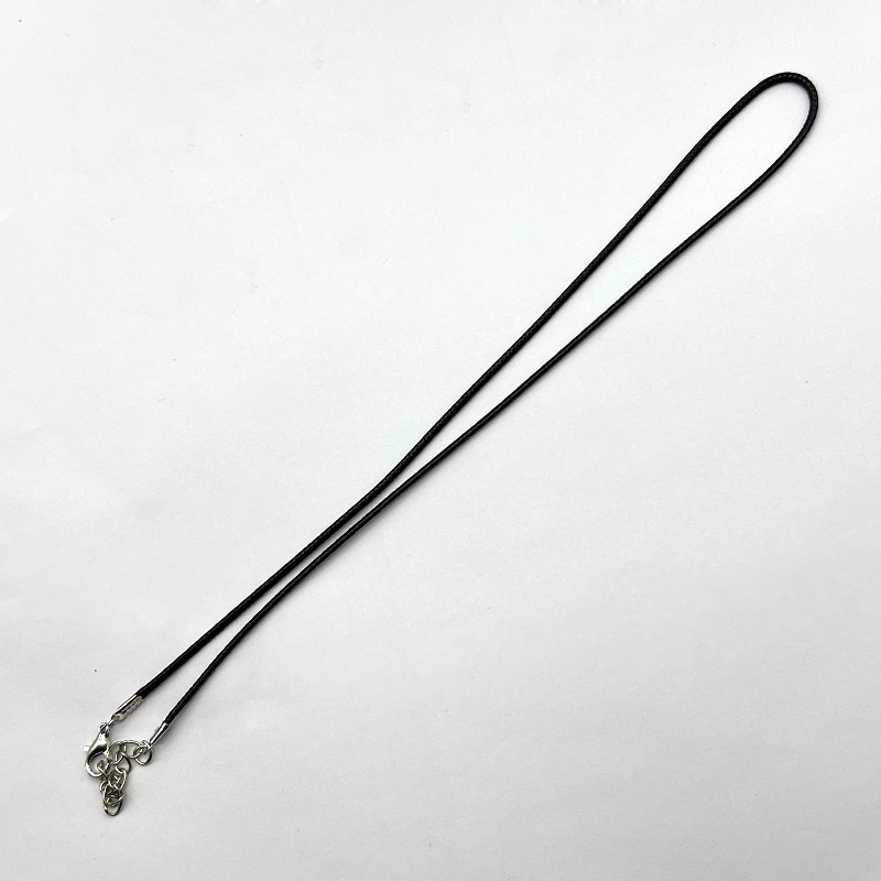 2pieces Leather Rope Necklace Rope Black Drawstring Sweater Chain ...