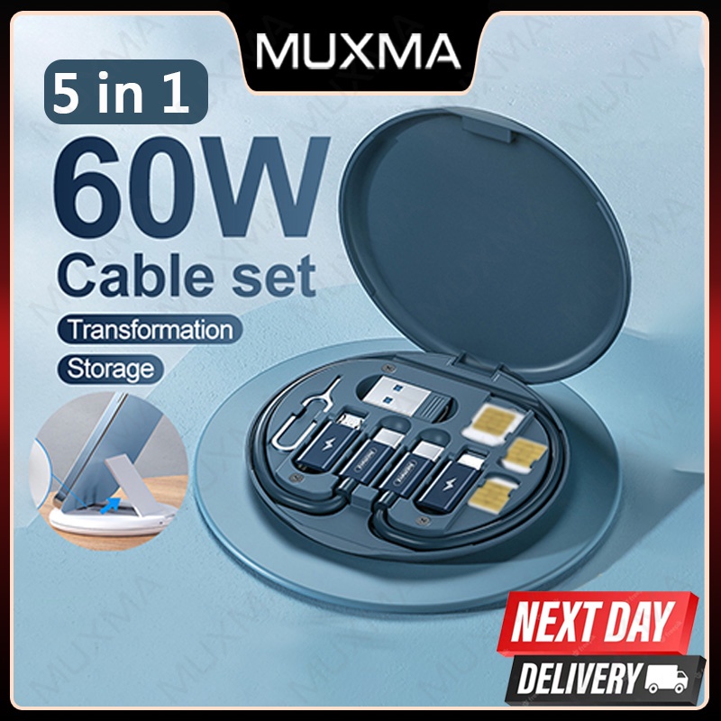 Travel Cable Fast Charging Cable USB Type C Lighting Cable Line Storage ...