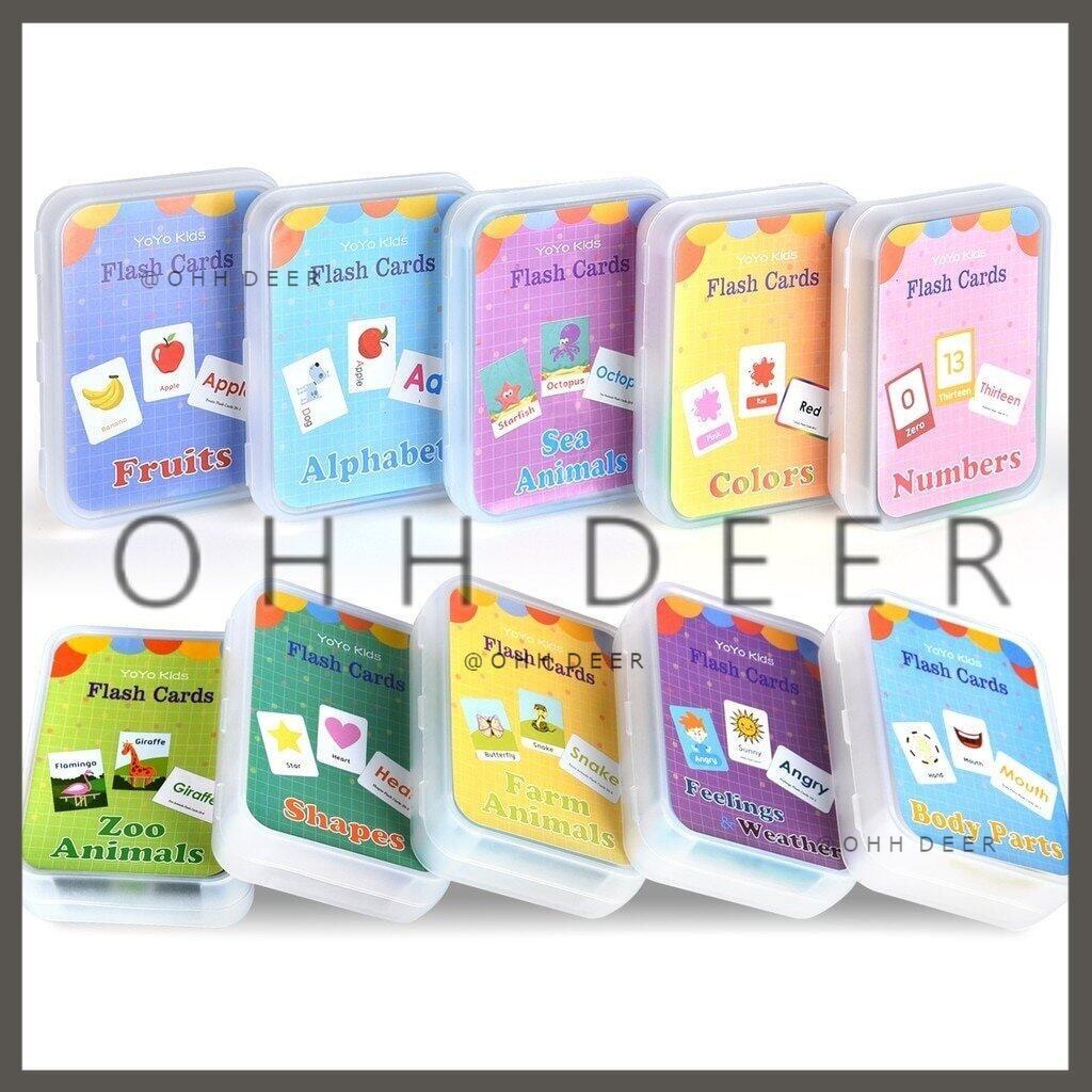 OHHDEER 30PCS Flash Cards for Kids Flash Card Set Flash Card for Baby ...