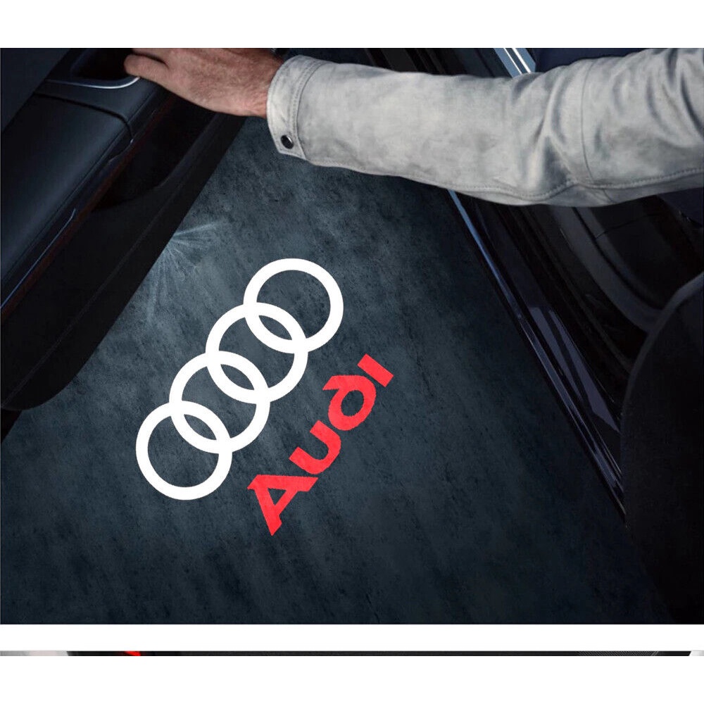 2pcsX Car LED Door Light Projectors Logo Puddle Courtesy For AUDI ...