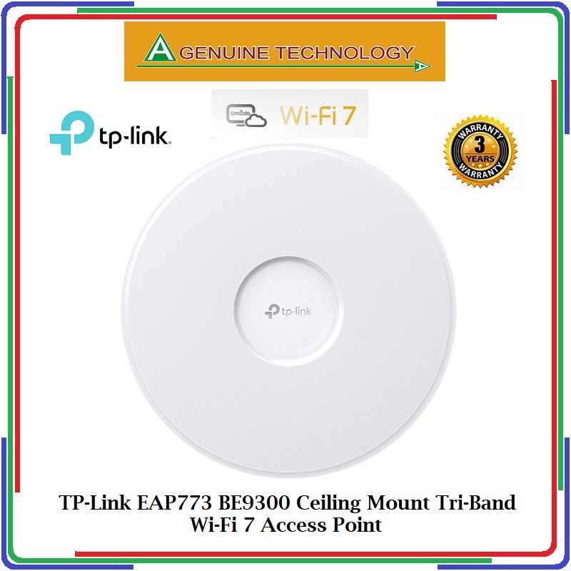 TP-Link EAP773 BE9300 Ceiling Mount Tri-Band Wi-Fi 7 Access Point - 3 ...