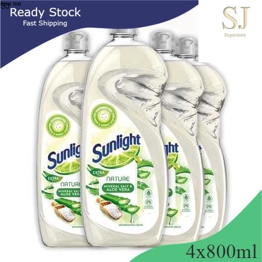 Sunlight Dishwash Liquid Extra Nature 4 x 800ml | Shopee Singapore