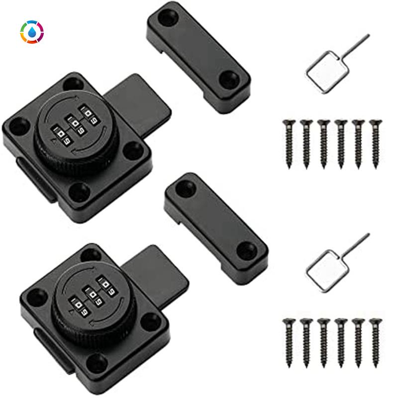 Da2 Pack Keyless Cabinet Lock Black Cabinet Latch, Combination Latch ...