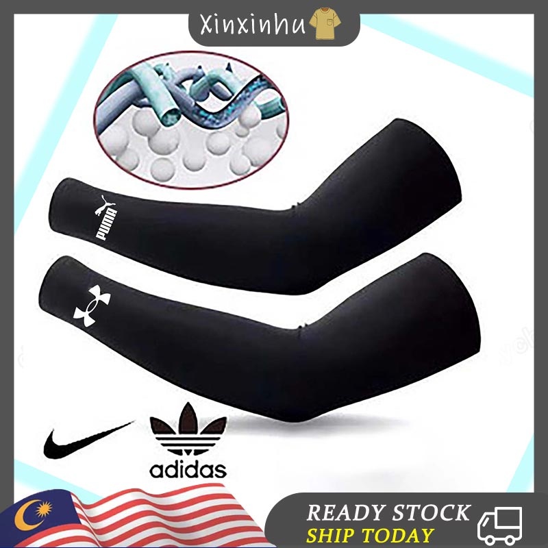 2 Pcs/Set Arm Sleeves Ice Feeling Hand Cover Sunscreen Handsock 99% Sun ...