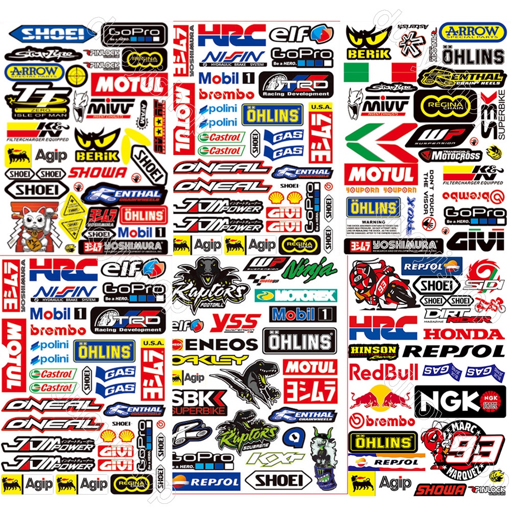 1 Set Reflective Motorcycle Helmet Sticker Side Strip Bike Helmet ...