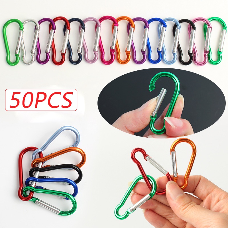 10-50Pcs/lot Gourd Type Carabiners and Hooks Aluminum Alloy Small ...