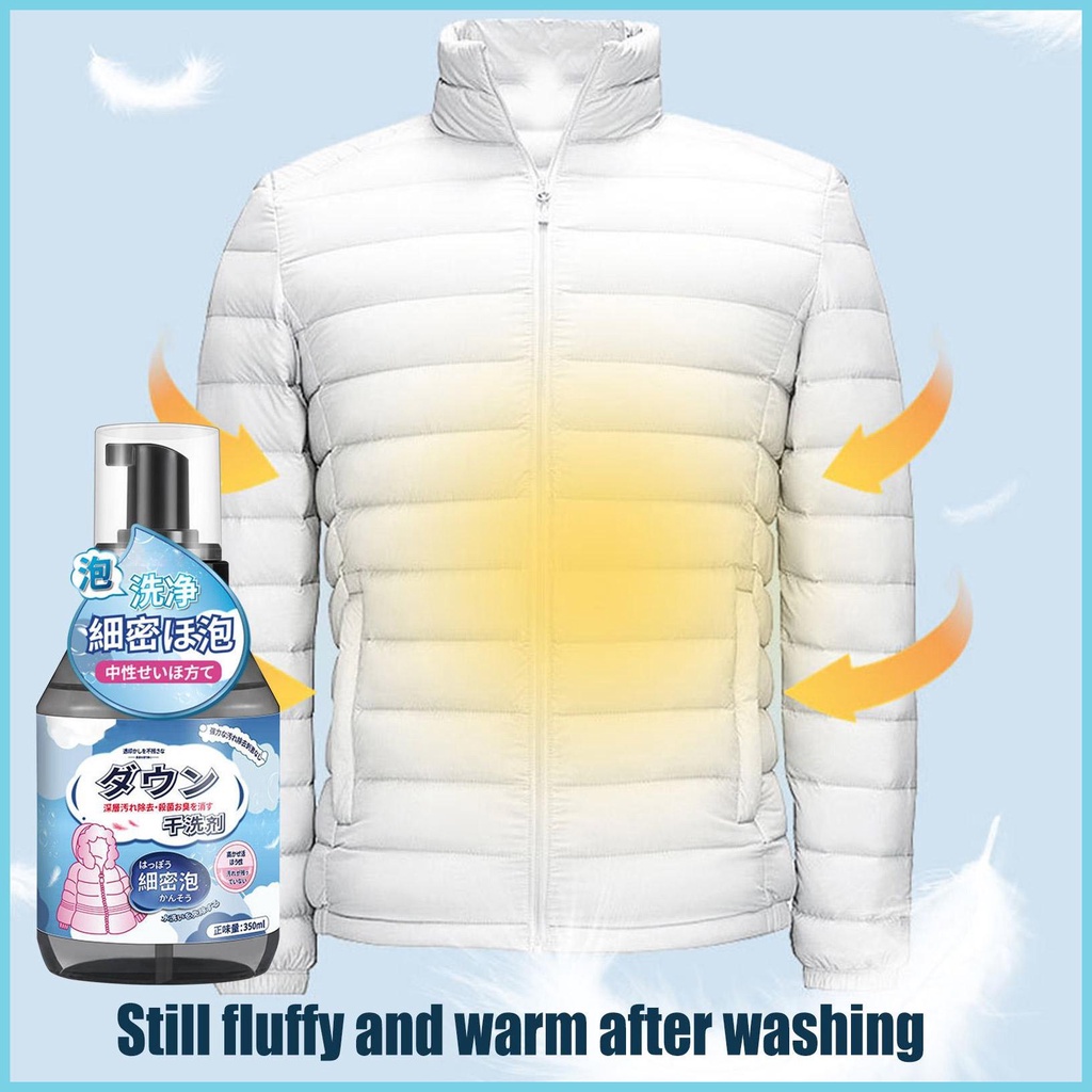 Down Jacket Dry Detergent Wash-Free Down Feather Cleaner Waterless ...