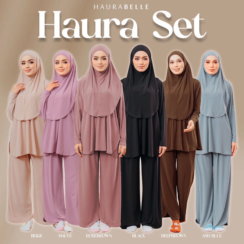 HAURABELLE | HAURA SET SUIT IRONLESS (SUIT ATTACH TUDUNG) | Shopee ...