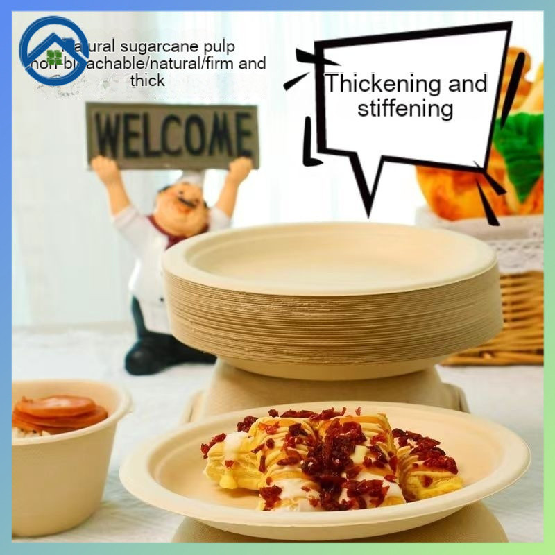 Disposable Paper Plate Paper Pallet Sugar Cane Pulp Eco Paper Paper ...