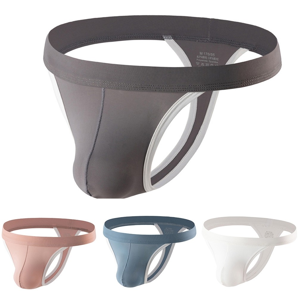 [CL] Mens Ice Silk Underwear Underpants Sexy Bikini G-String Oversized ...