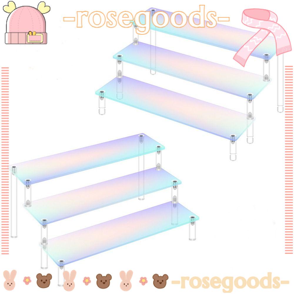 ROSE Display Risers Stand, Multipurpose 1-3 Tier Display Shelf, Durable ...