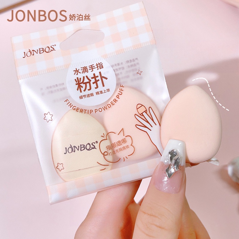 JONBOS Powder Puff 娇泊丝迷你手指粉扑 Mini Finger Puff Beauty Egg Liquid ...