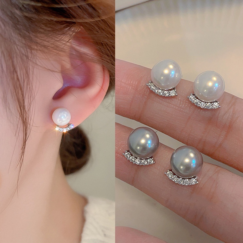 Exquisite Simple Rhinestone Pearl Niche Retro Unique Temperament ...