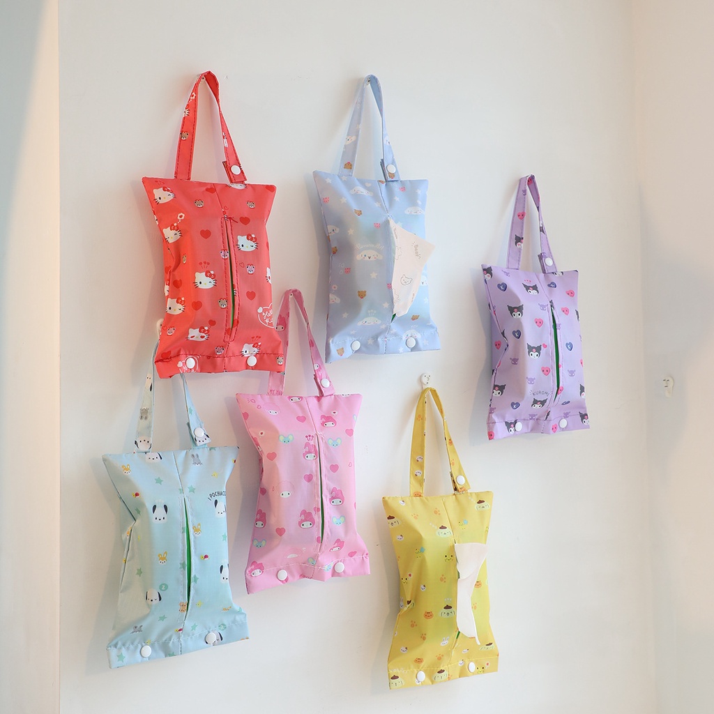 Cartoon Hanging Napkin Holder Cover Waterproof Cloth Tissue Box Pouch ...