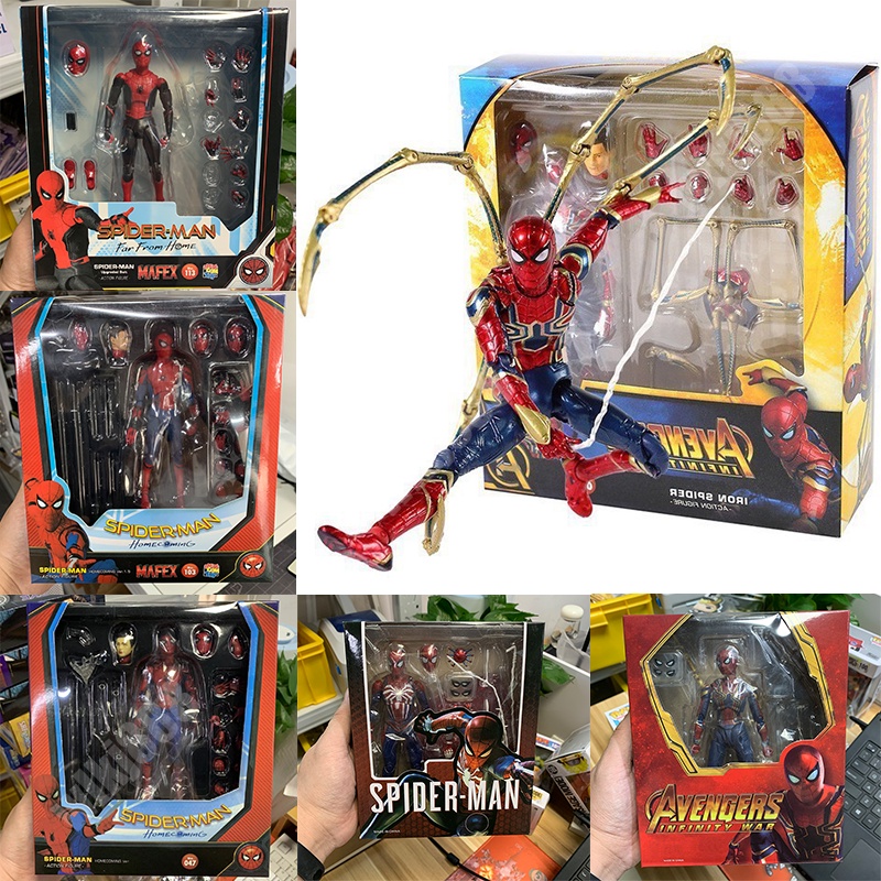 Marvel Avengers Iron Spider Action Figure Spider-Man MAF 081 047 MAFEX ...
