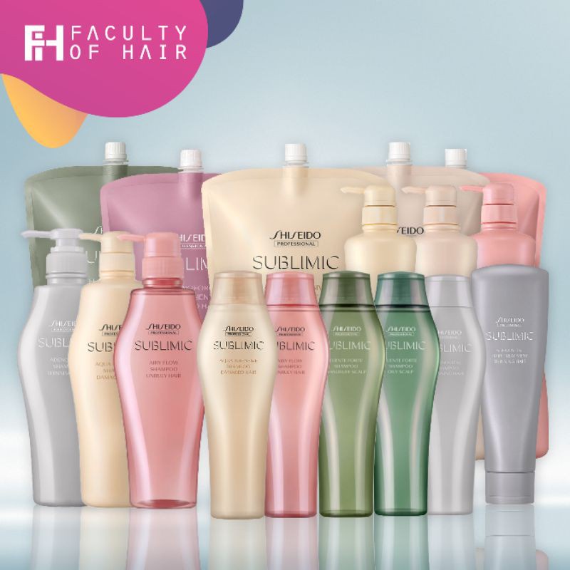 ALL Shiseido Professional Sublimic Shampoo - AquaIntensive/ Adenovital/ Fuente Forte ...